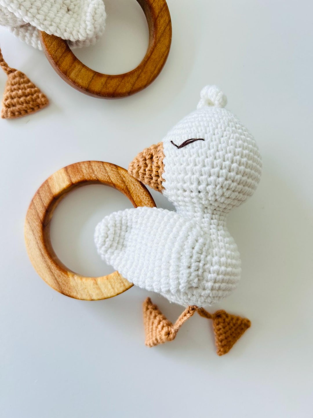 Personalized Baby Rattle, Crochet Rattle, Baby Grasping Toy, Baby ...