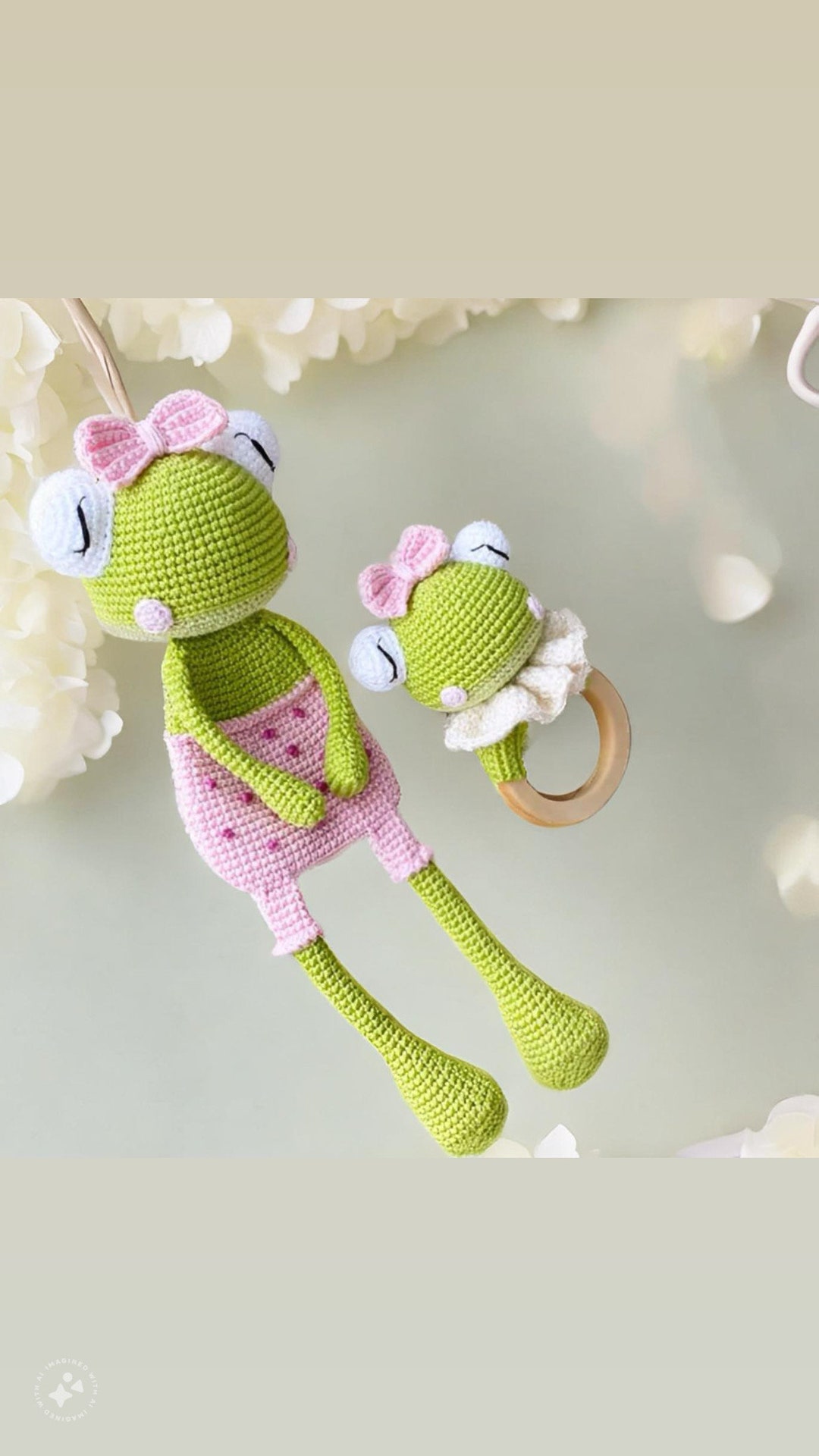 Handmade Crochet Frog Lovey: Soft Cotton Baby Comforter - Etsy
