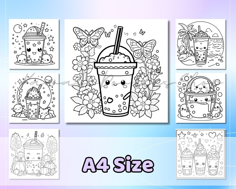 Boba Milk Tea Coloring Pages, Boba Milk Tea Printable, Boba Milk Tea ...