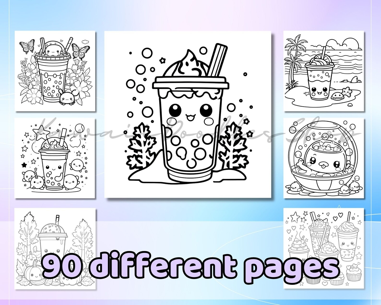 Boba Milk Tea Coloring Pages, Boba Milk Tea Printable, Boba Milk Tea ...