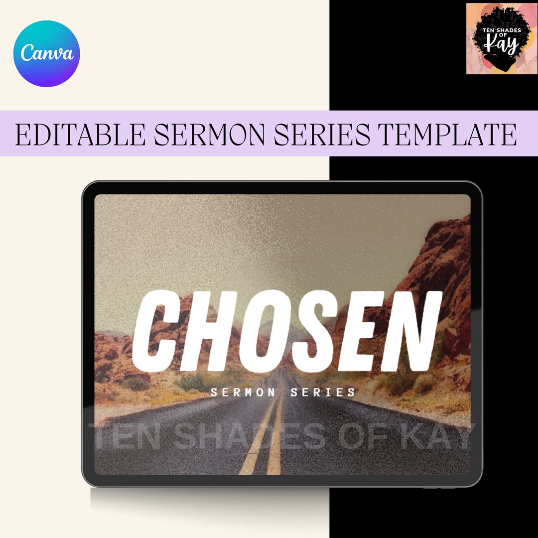 CHOSEN Sermon Graphic, Canva Sermon Graphics, Church Sermon Graphics ...