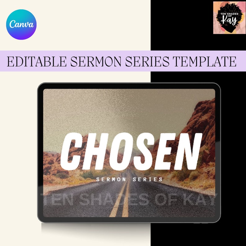CHOSEN Sermon Graphic, Canva Sermon Graphics, Church Sermon Graphics ...