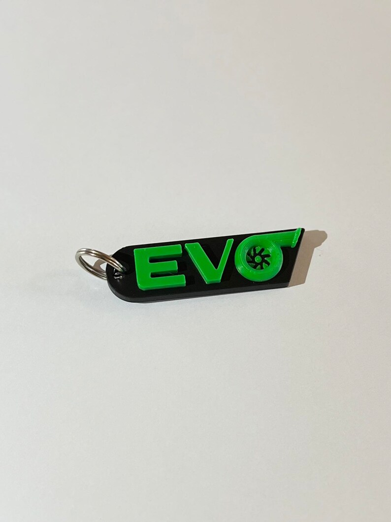 Evo Turbo Keychain | 3D Printed | Mitsubishi Evo | Mitsubishi | Turbo ...