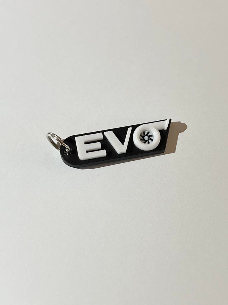 Evo Turbo Keychain | 3D Printed | Mitsubishi Evo | Mitsubishi | Turbo ...