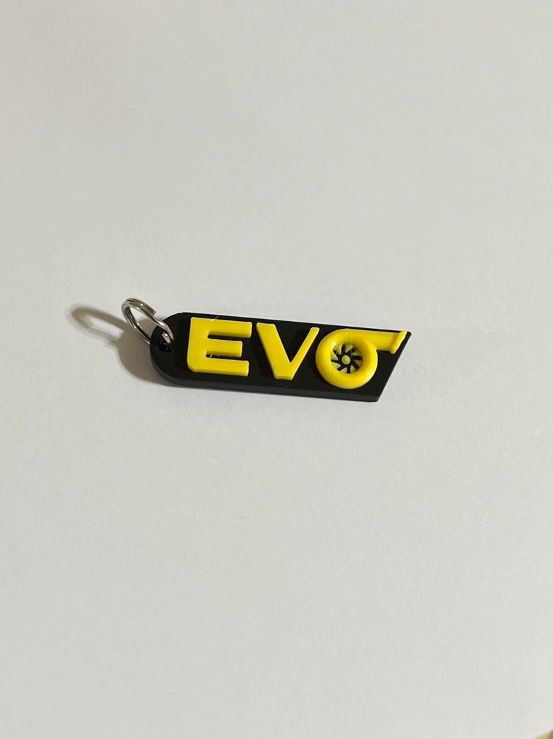 Evo Turbo Keychain | 3D Printed | Mitsubishi Evo | Mitsubishi | Turbo ...