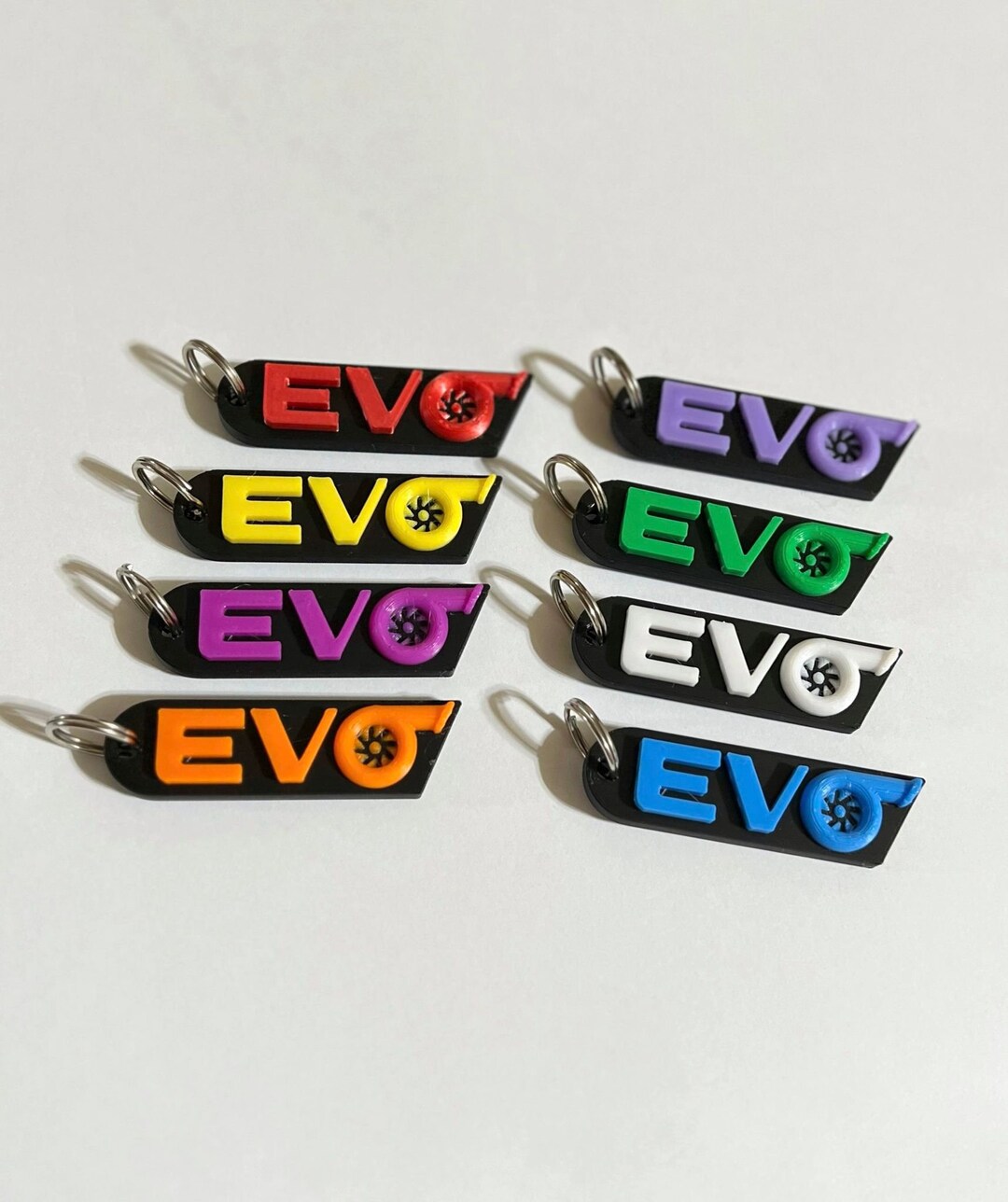 Evo Turbo Keychain | 3D Printed | Mitsubishi Evo | Mitsubishi | Turbo ...