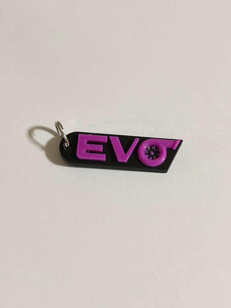 Evo Turbo Keychain | 3D Printed | Mitsubishi Evo | Mitsubishi | Turbo ...