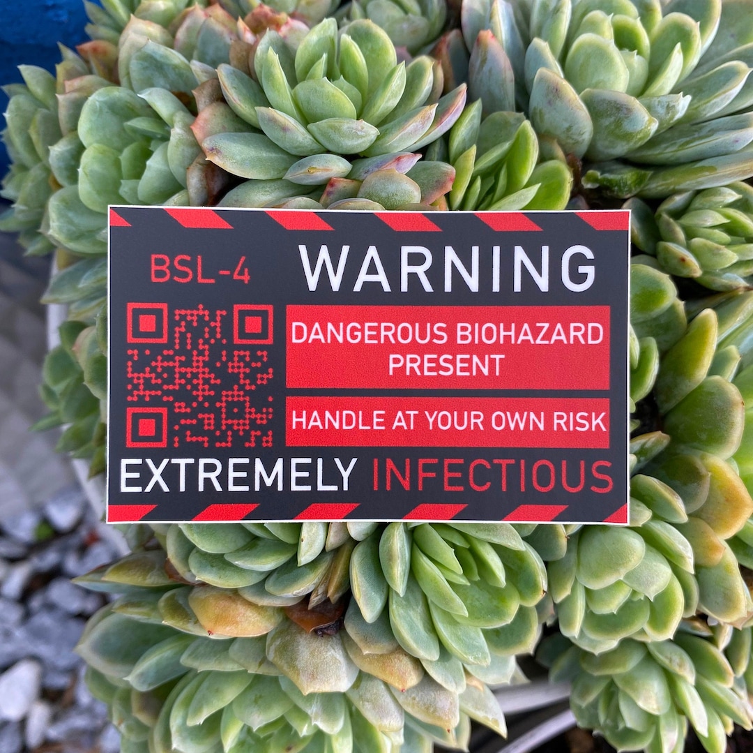 Biohazard Warning Sticker - Resident Evil - Etsy