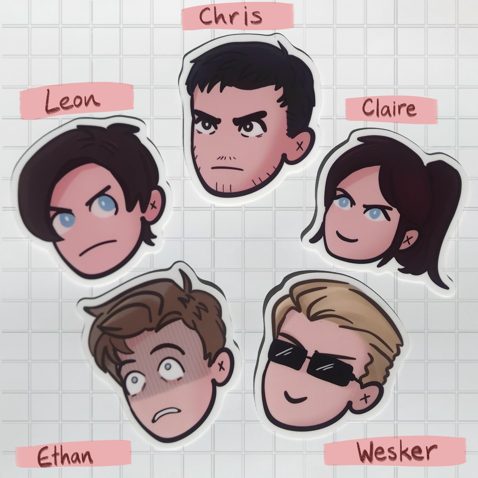 Resident Evil 2 Chibi Vinyl Stickers - Etsy