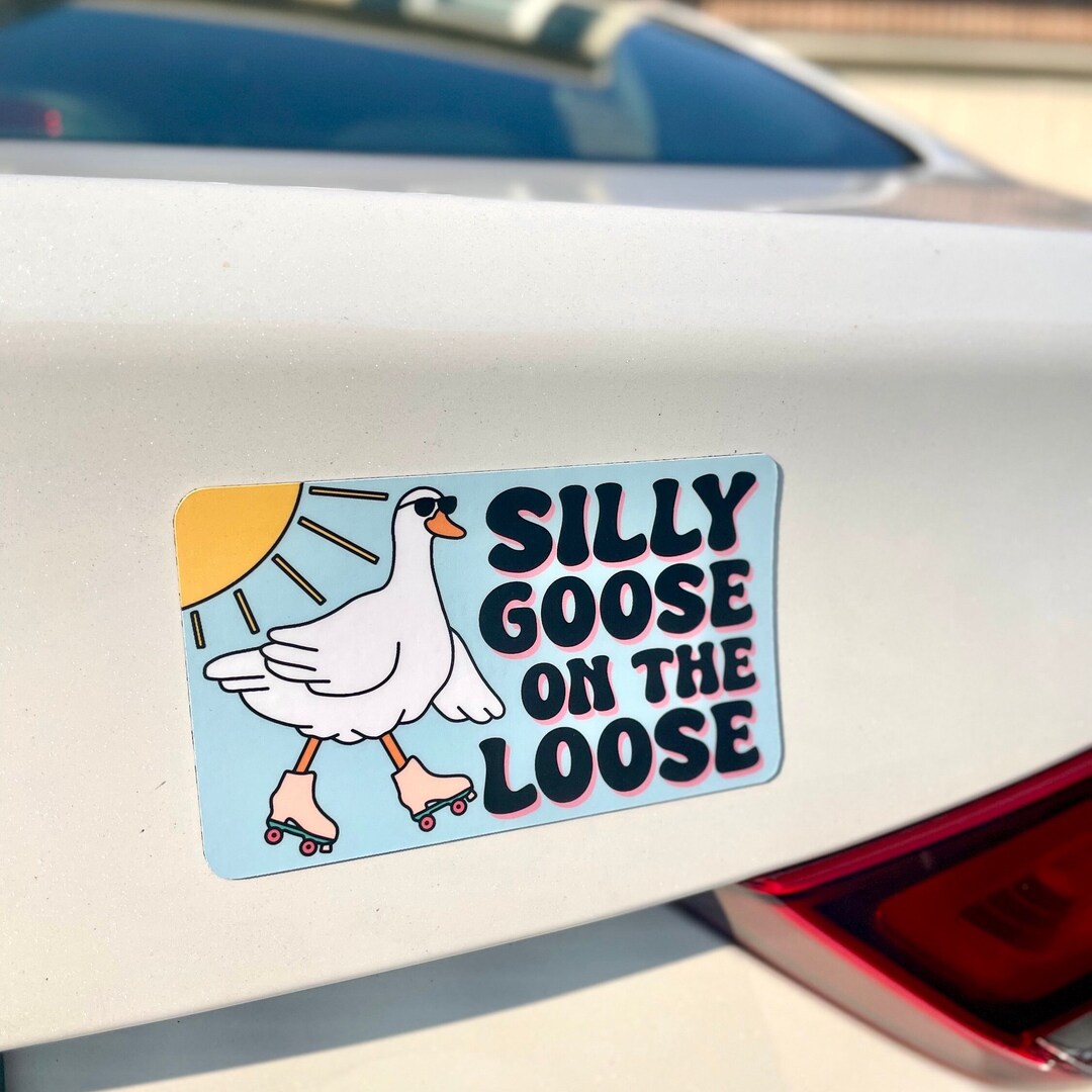 Silly Goose Car Magnet | Car Magnet, Car Accessory, Bumper Sticker - Etsy