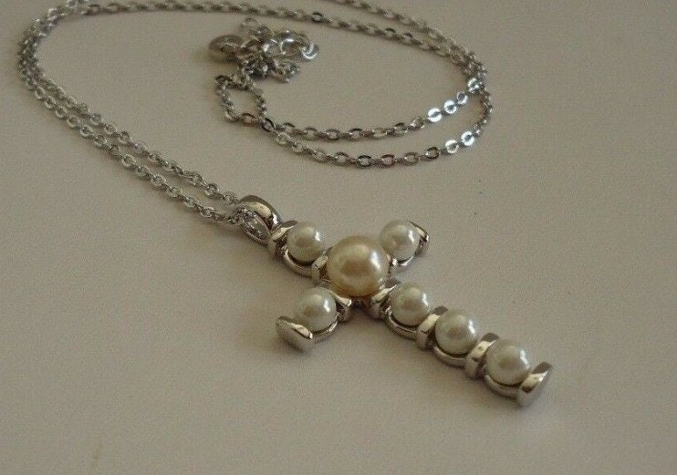 Mother Of Pearl Cross Pendant Pearl Cross 925 Silver Pendant