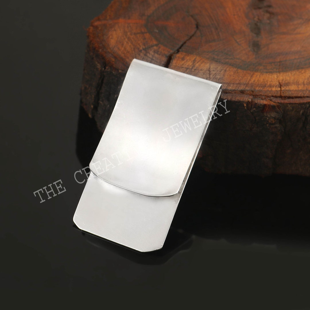 Money Clips, 925 Silver Money Clips, Cash Holder Wallet for Men, Silver ...