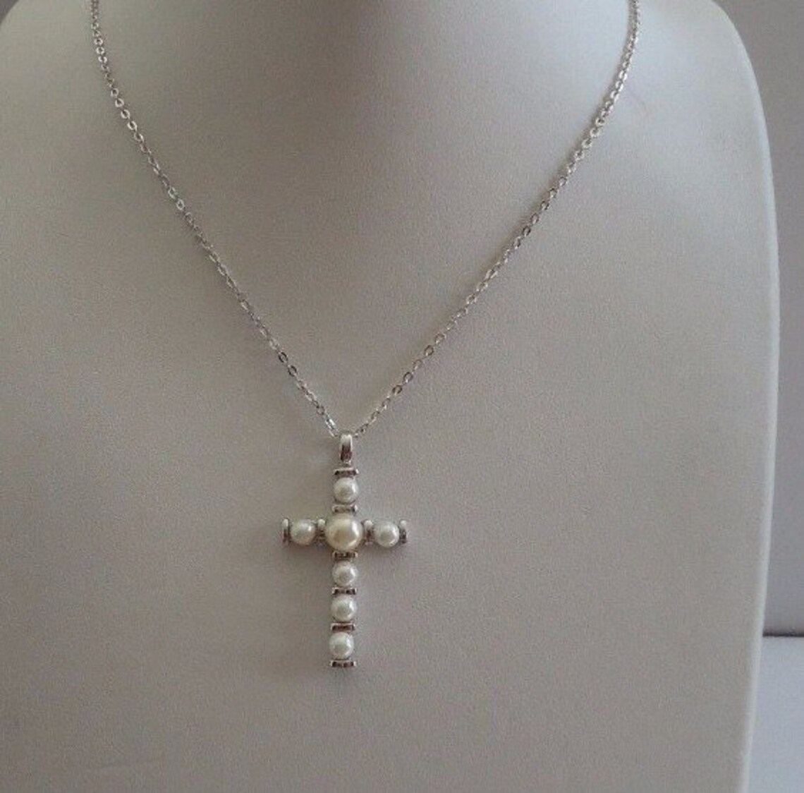 Mother of Pearl Cross Pendant, Pearl Cross, 925 Silver Pendant ...