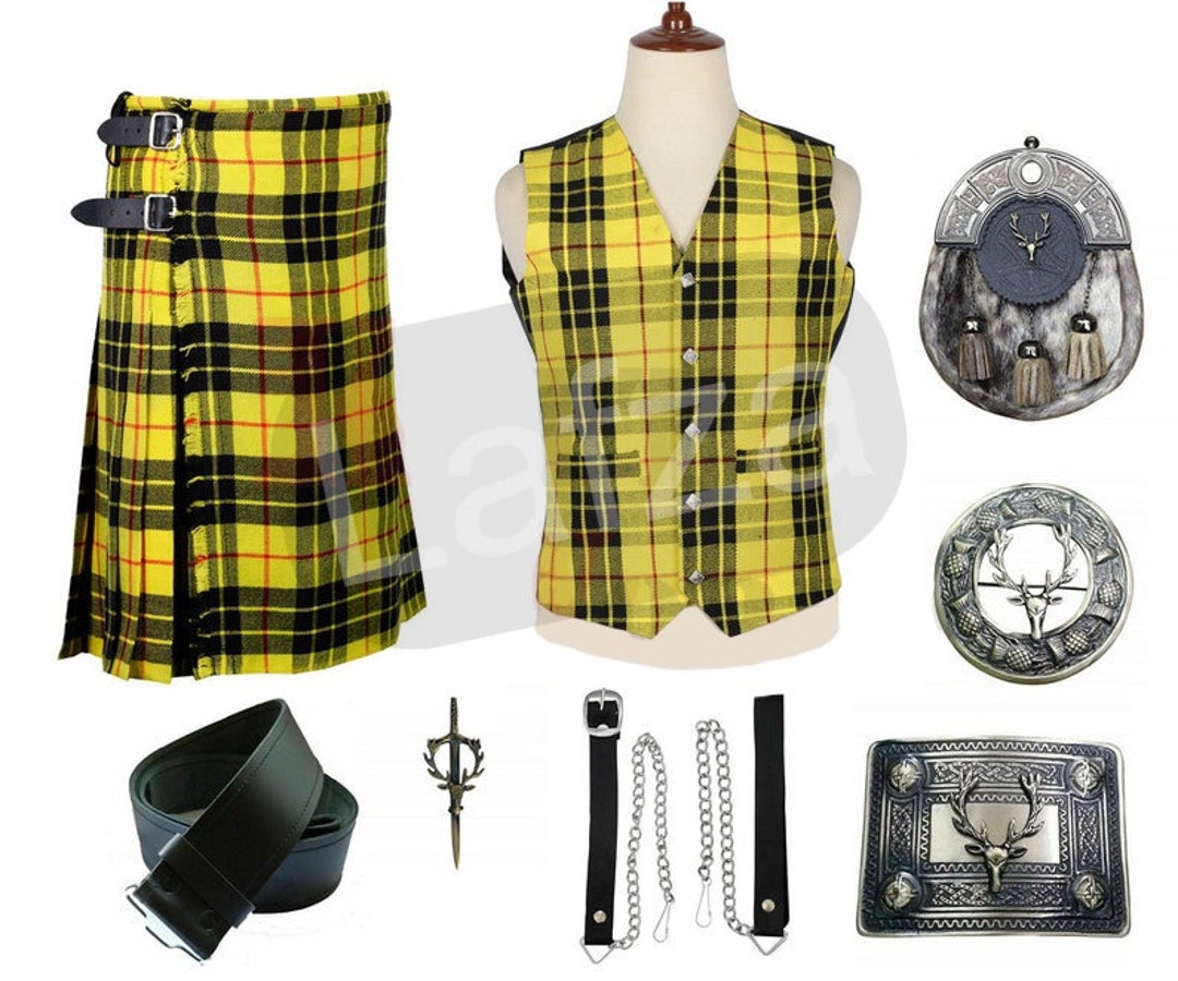 Men Scottish Macleod of Lewis Tartan Traditional Kilt Outfit , Kilt ...