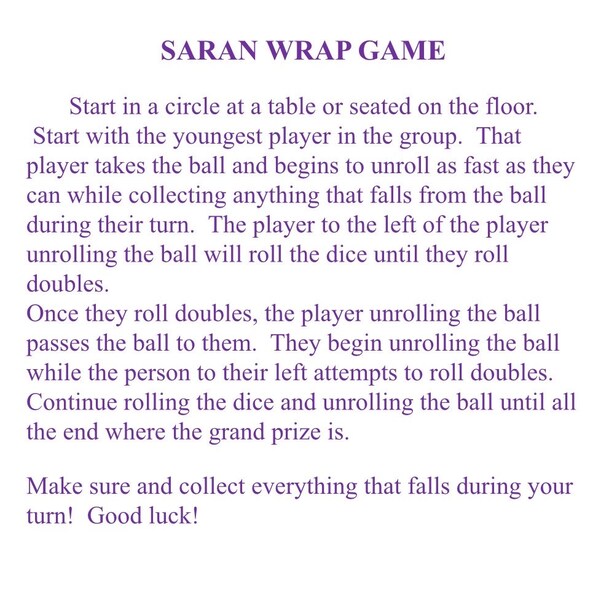 Christmas Saran Wrap Ball Game - Etsy