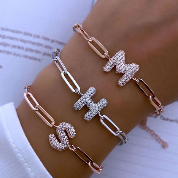 Letter Bracelet - Etsy