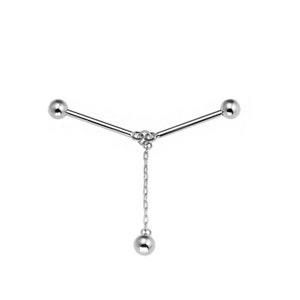 Metal Ball Tassel Chain Collar Pin, Collar Bar, Shirt Collar Clips ...