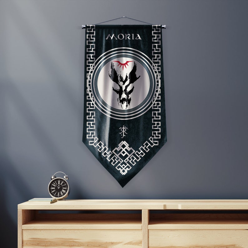 Lord of the Rings Moria Flag Mordor,sauron,isengard,smaug,moria,tolkien ...