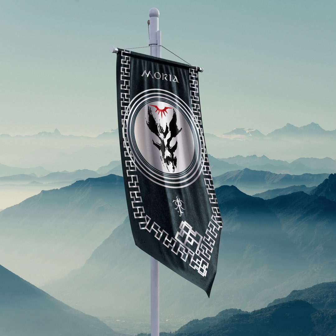 Lord of the Rings Moria Flag Mordor,sauron,isengard,smaug,moria,tolkien ...