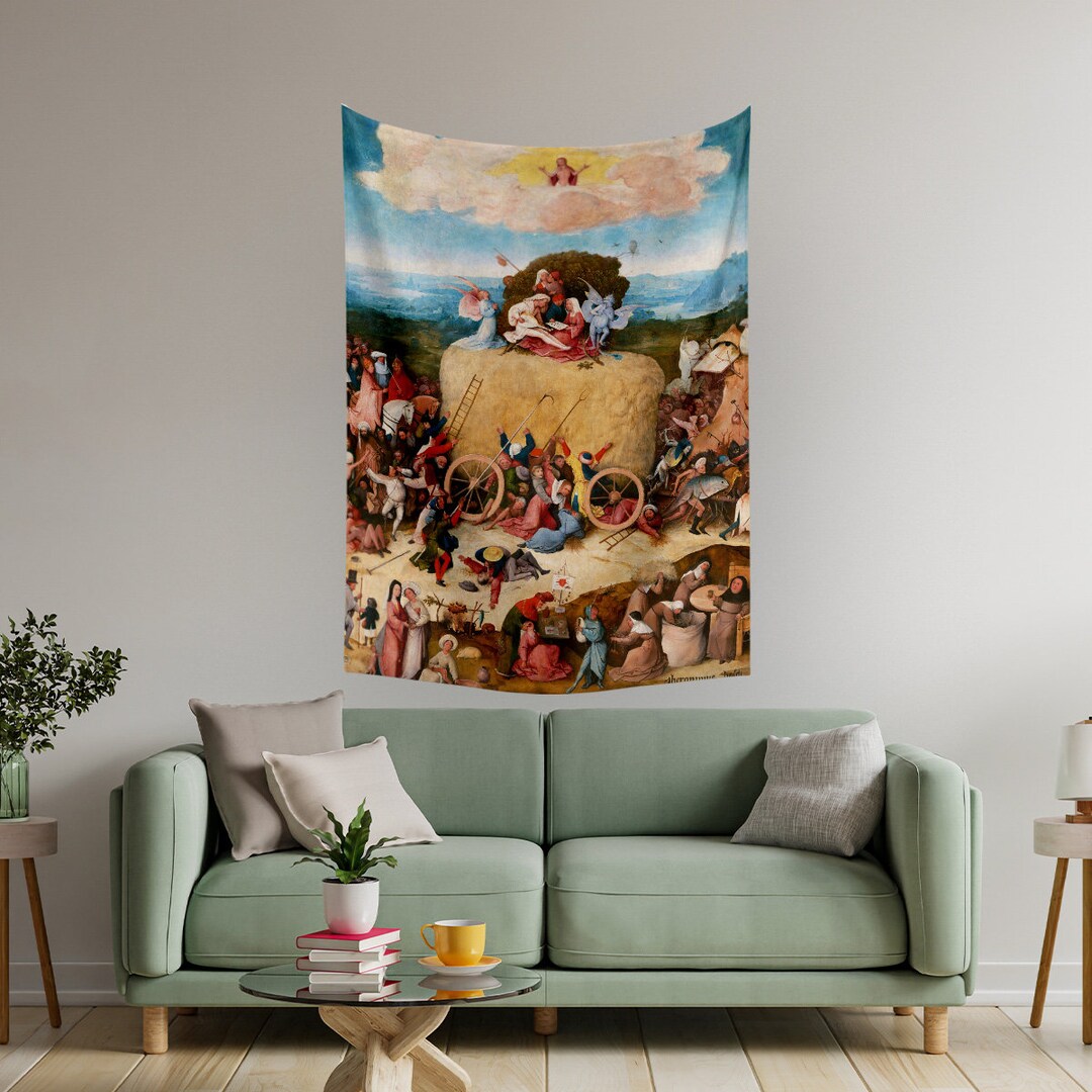 Hieronymus Bosch Wall Tapestry the Haywain Triptych,wall Hanging ...