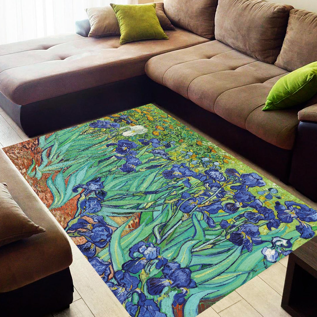 Vincent Van Gogh Irises Carpet, Personalized Gift Carpet,home Decor Rug ...