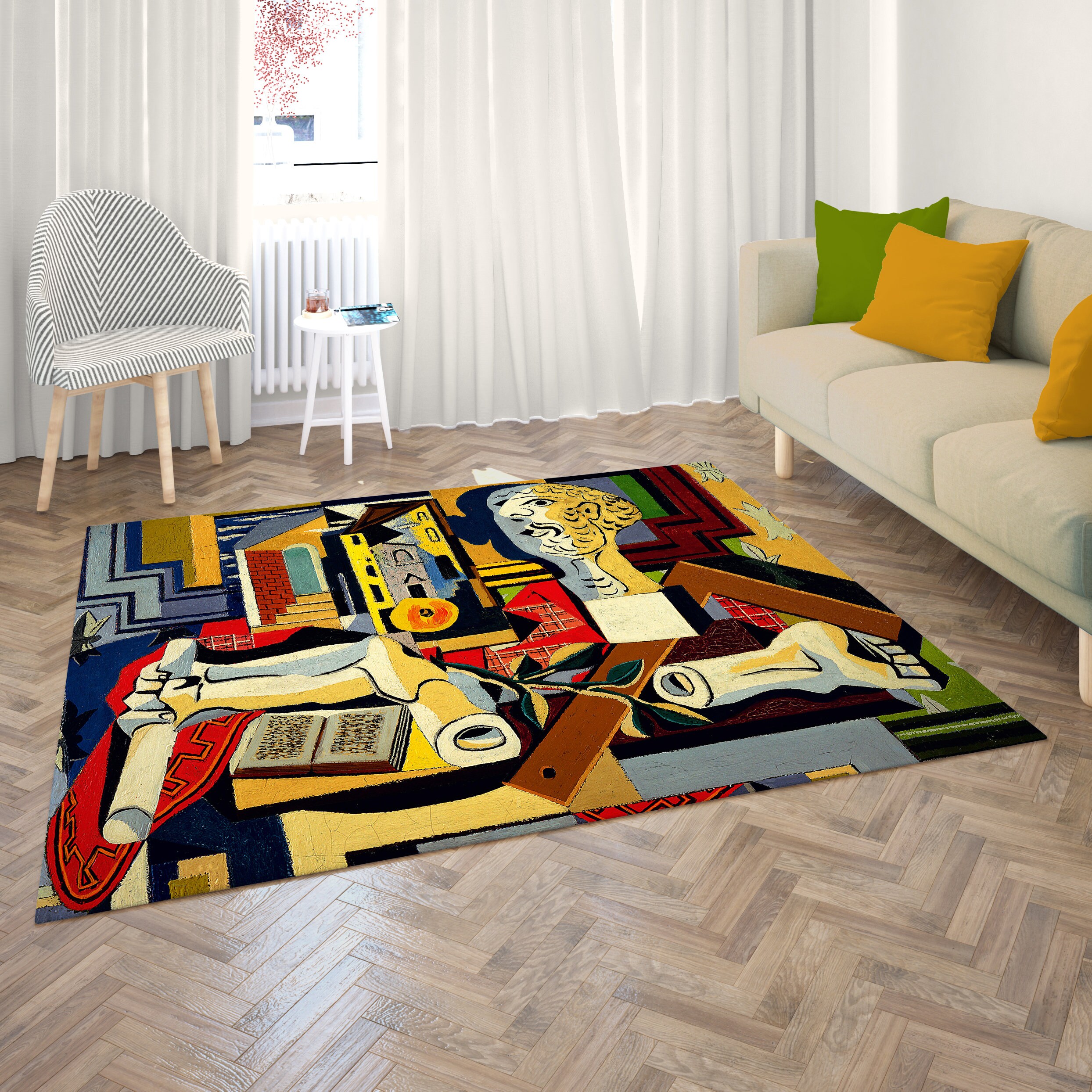 Pablo Picasso Studio With Plaster Head Carpet, Personalized Gift Carpet ...