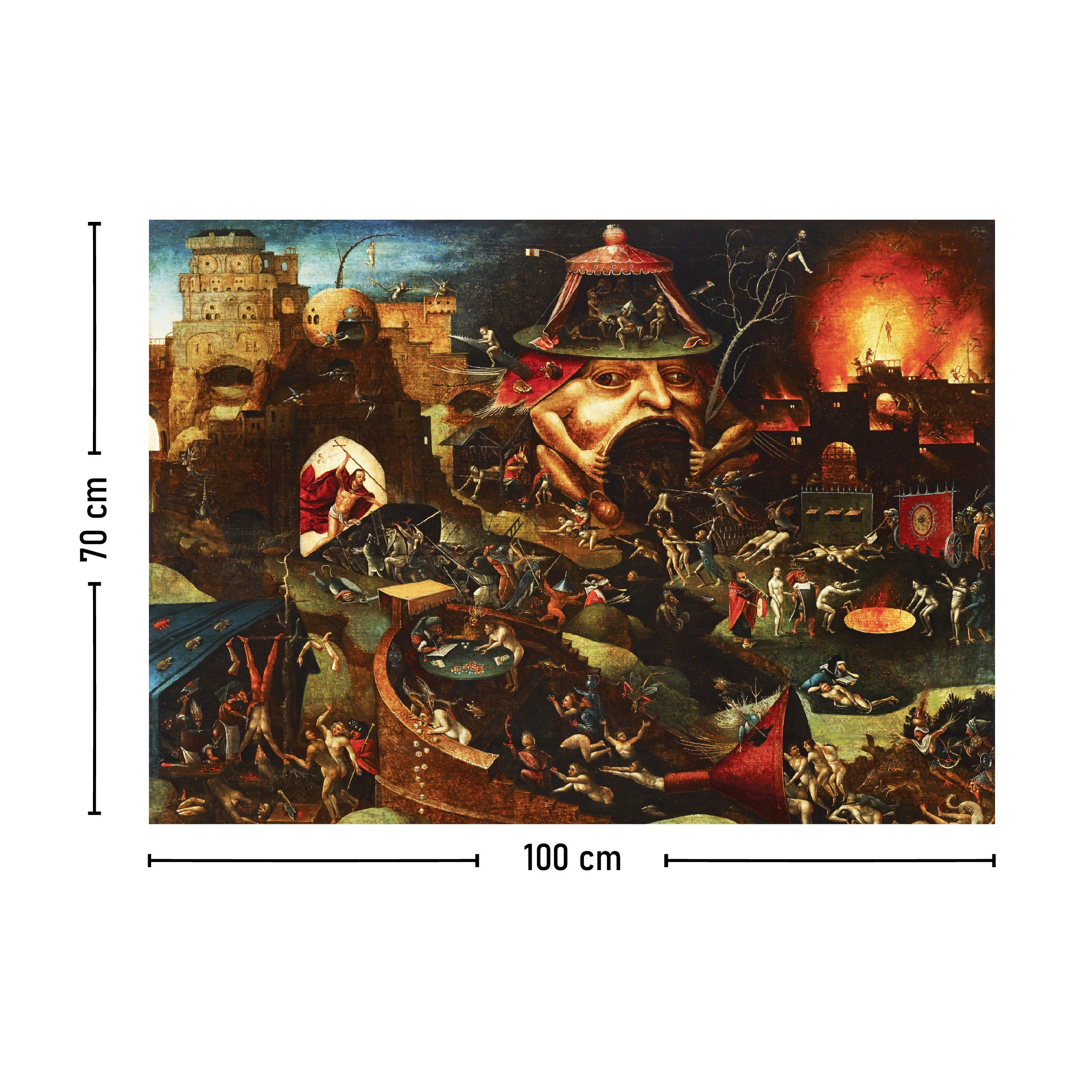 Hieronymus Bosch Wall Tapestry Christ in Limbo, Wall Hanging,painting ...