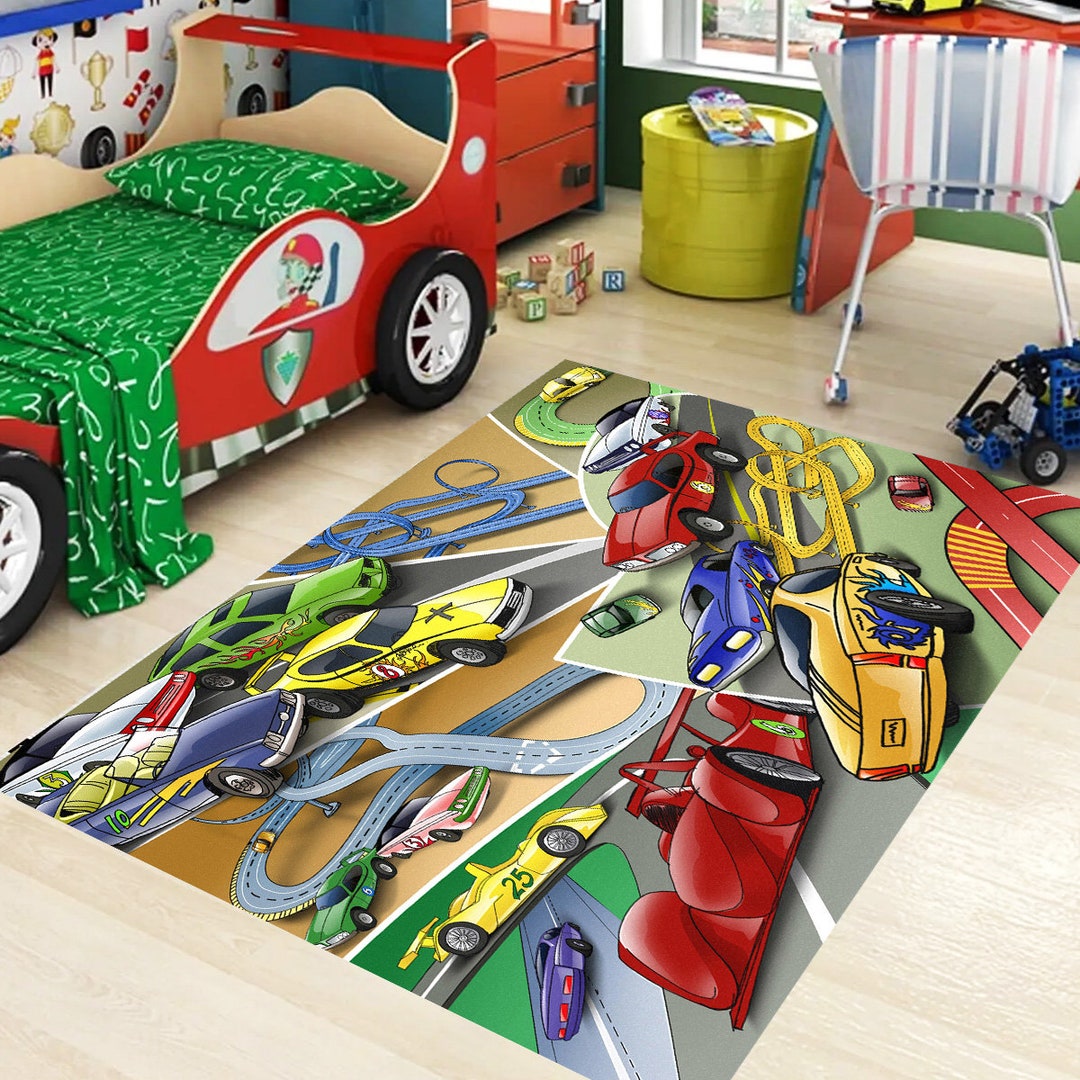 Kid City Car Traffic Rug, City Road Children Friendly Carpet, Traffic ...