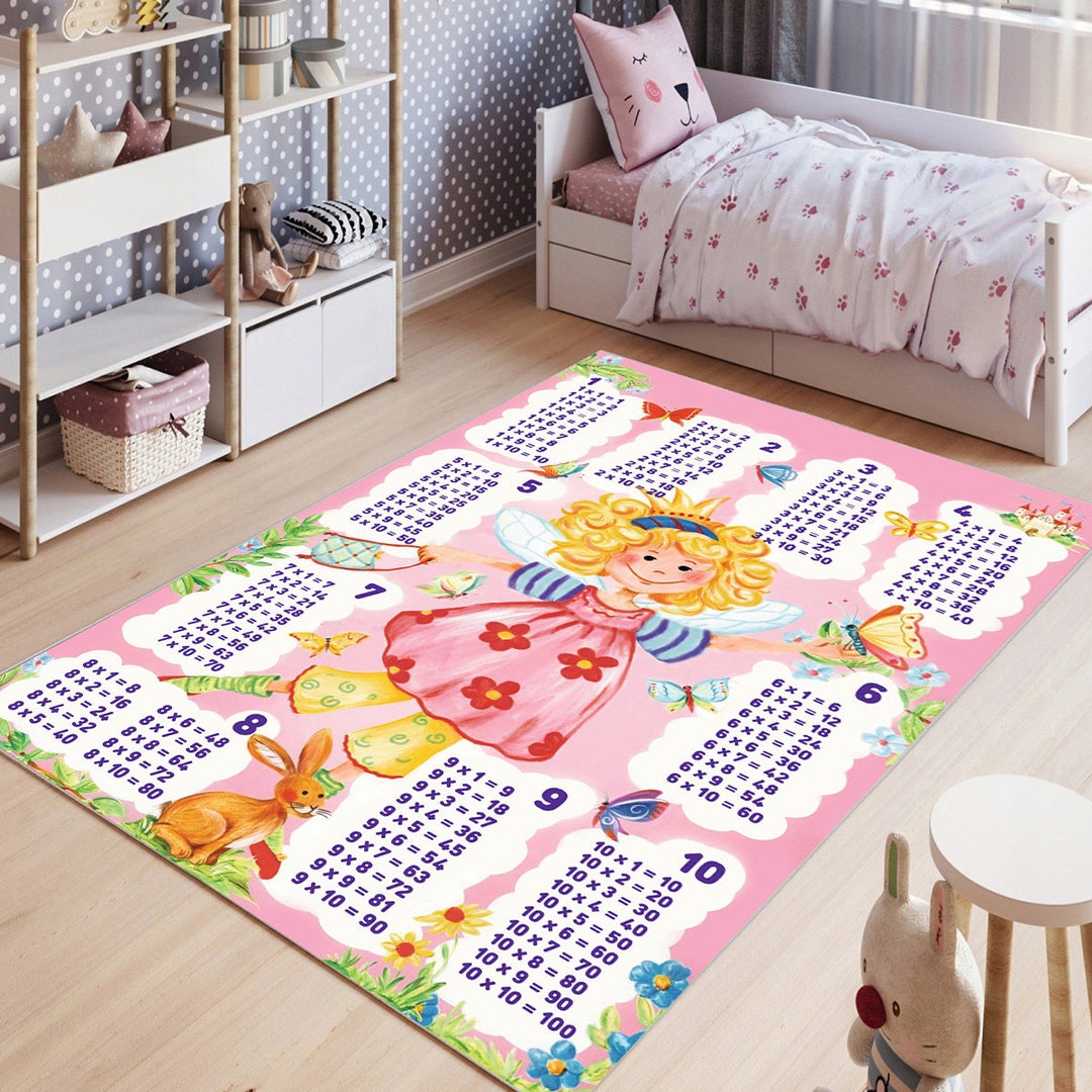 The Multiplication Table Educational Kids Rug,custom Rug,kids Room Rug ...