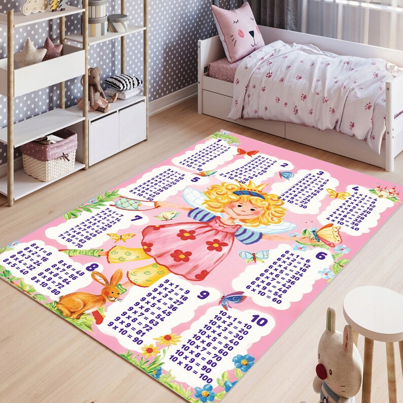The Multiplication Table Educational Kids Rug,custom Rug,kids Room Rug ...