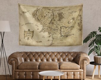 Middle Earth Map Tapestry - Etsy UK