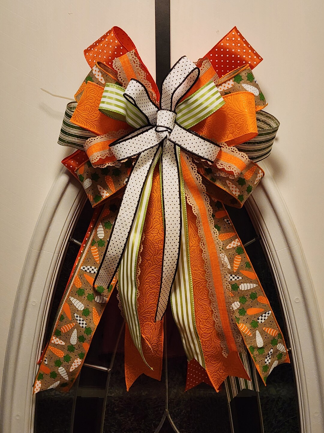 Carrot Bow Decoration, Large Carrot Ribbon Bow, Extra Large Carrot Bow ...