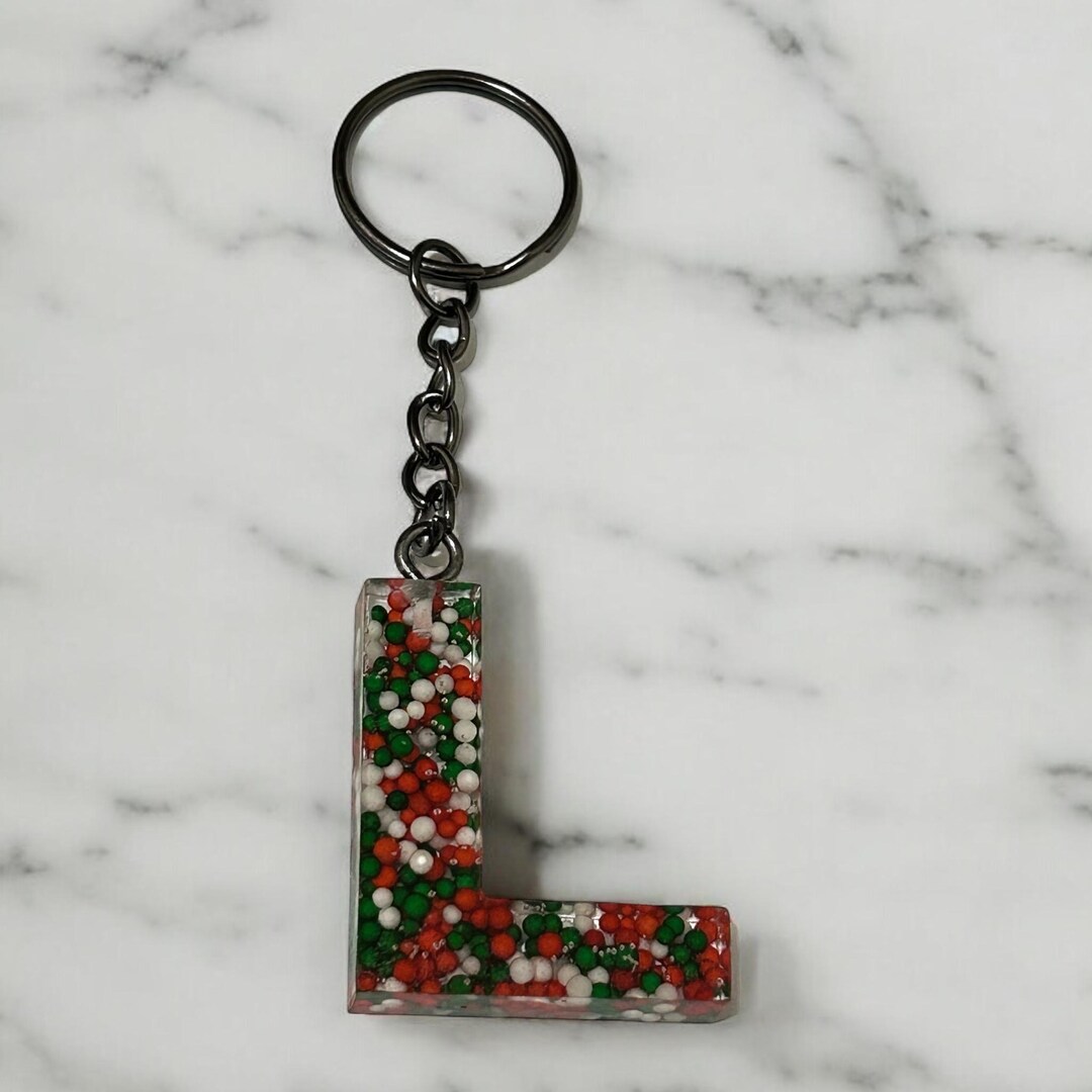 Large Alphabet Letter L Keyring - Etsy Australia