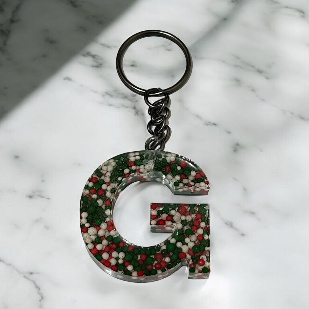 Large Alphabet Letter G Keyring - Etsy