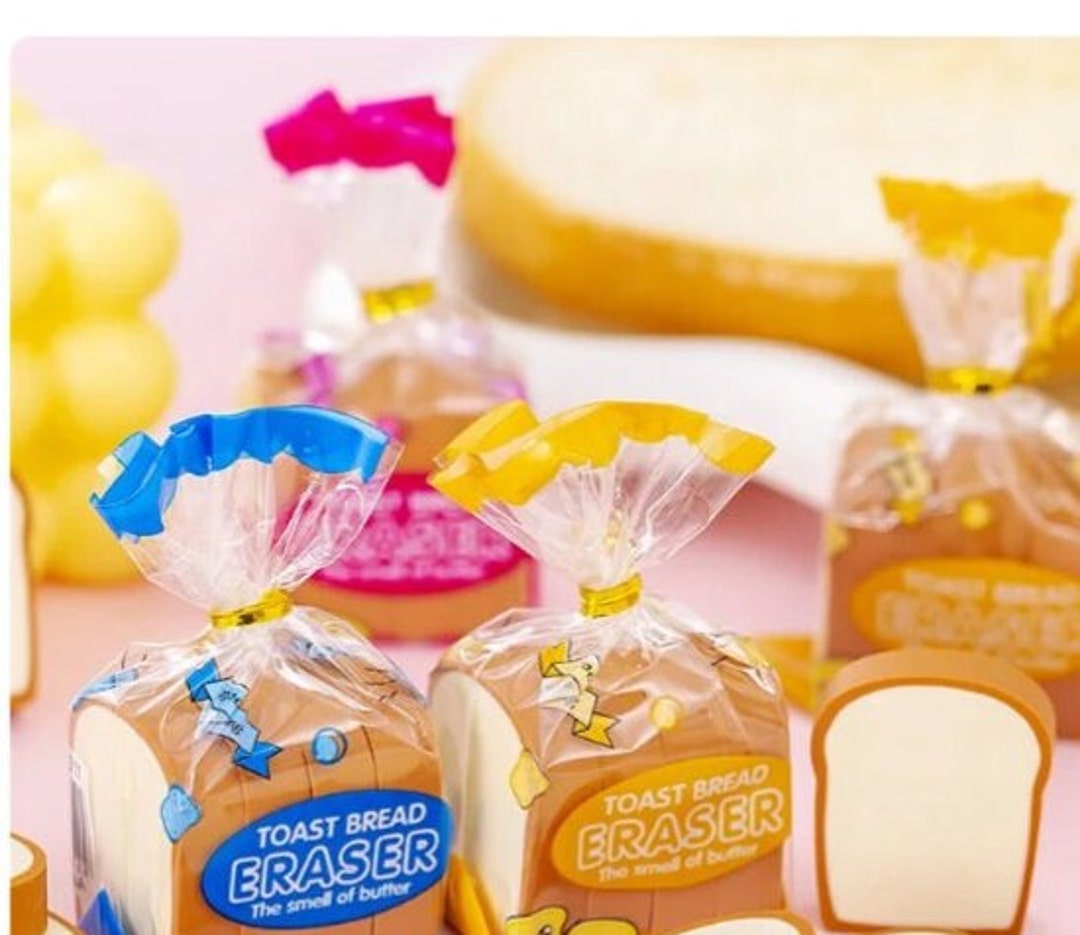 Cute Toast Erasers - Food Pens - Cute Stationery - Food Stationery - Etsy