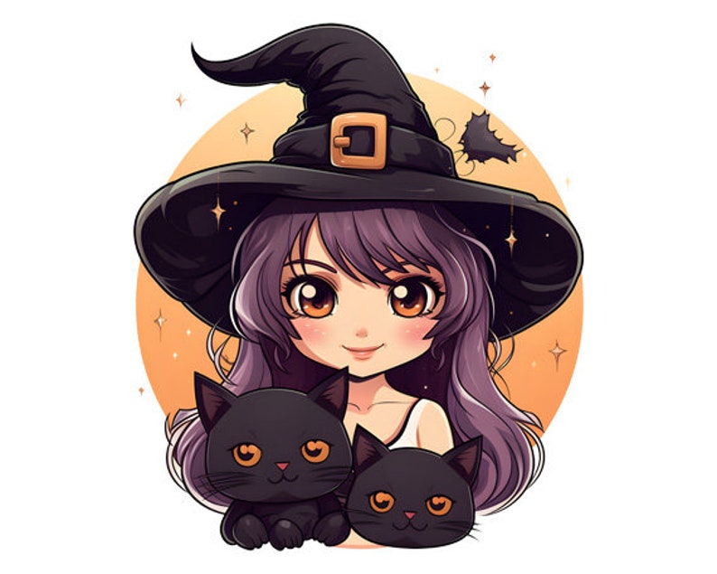 Kawaii Halloween Witch Png, Kawaii Witch Png, Halloween Png, Kawaii ...