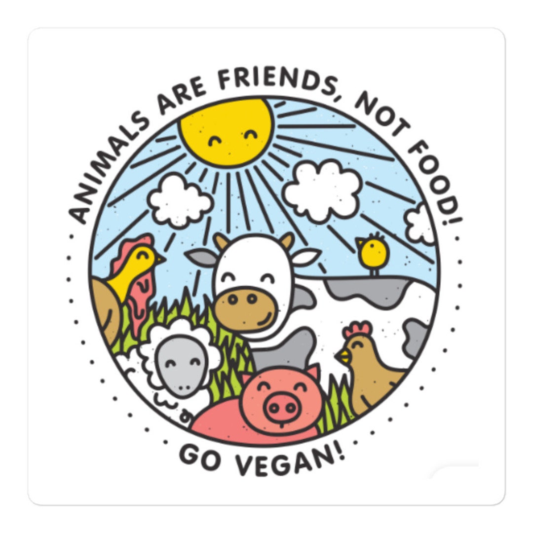 Vegan Sticker Animals is the Same for Animal Rights Activists, Veganism ...