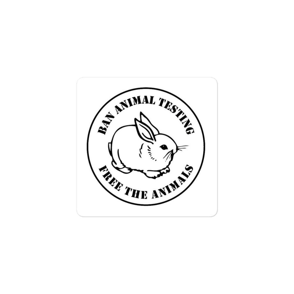 Vegan Stickers Ban Animal Testing Free the Animals Sticker - Etsy