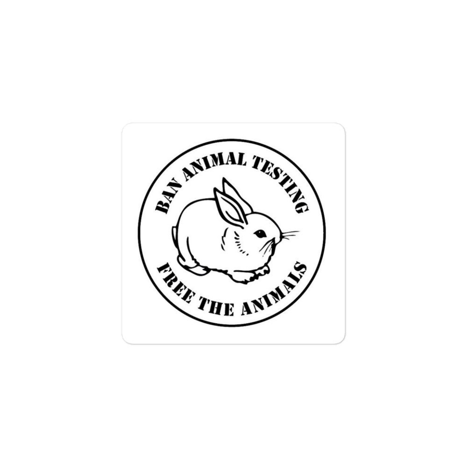 Vegan Stickers Ban Animal Testing Free the Animals Sticker - Etsy