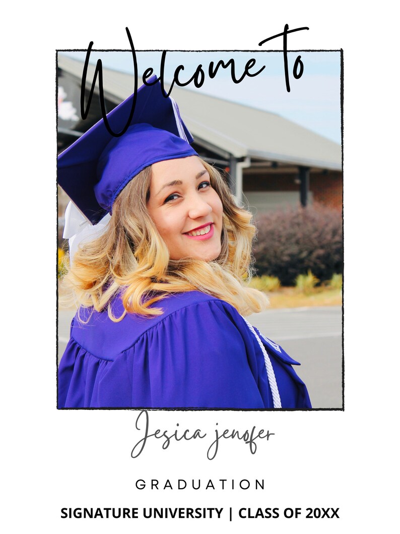Welcome Sign Template for Graduation Party, Welcome Poster for ...