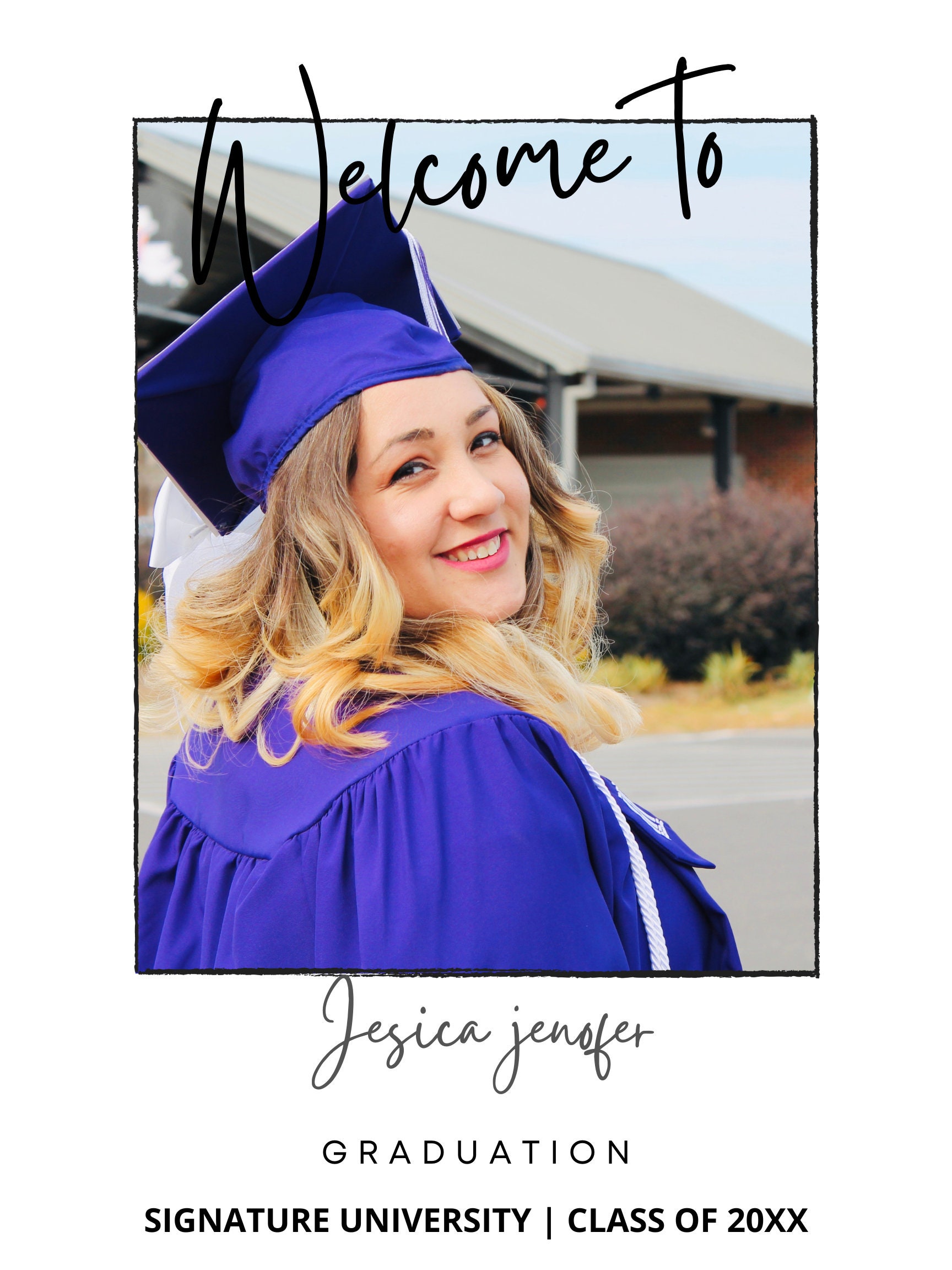 Welcome Sign Template for Graduation Party, Welcome Poster for ...