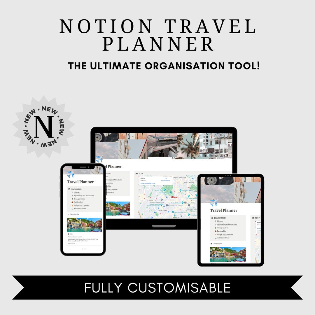 Notion Travel Planner Template: Organize Trips, Packing Lists ...
