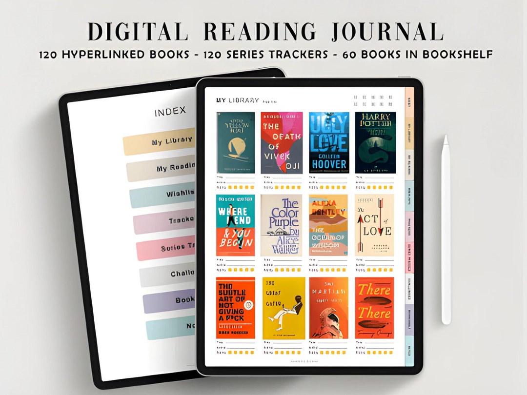 Unicorn Digital Reading Journal, Book Tracker for Goodnotes & Ipad ...