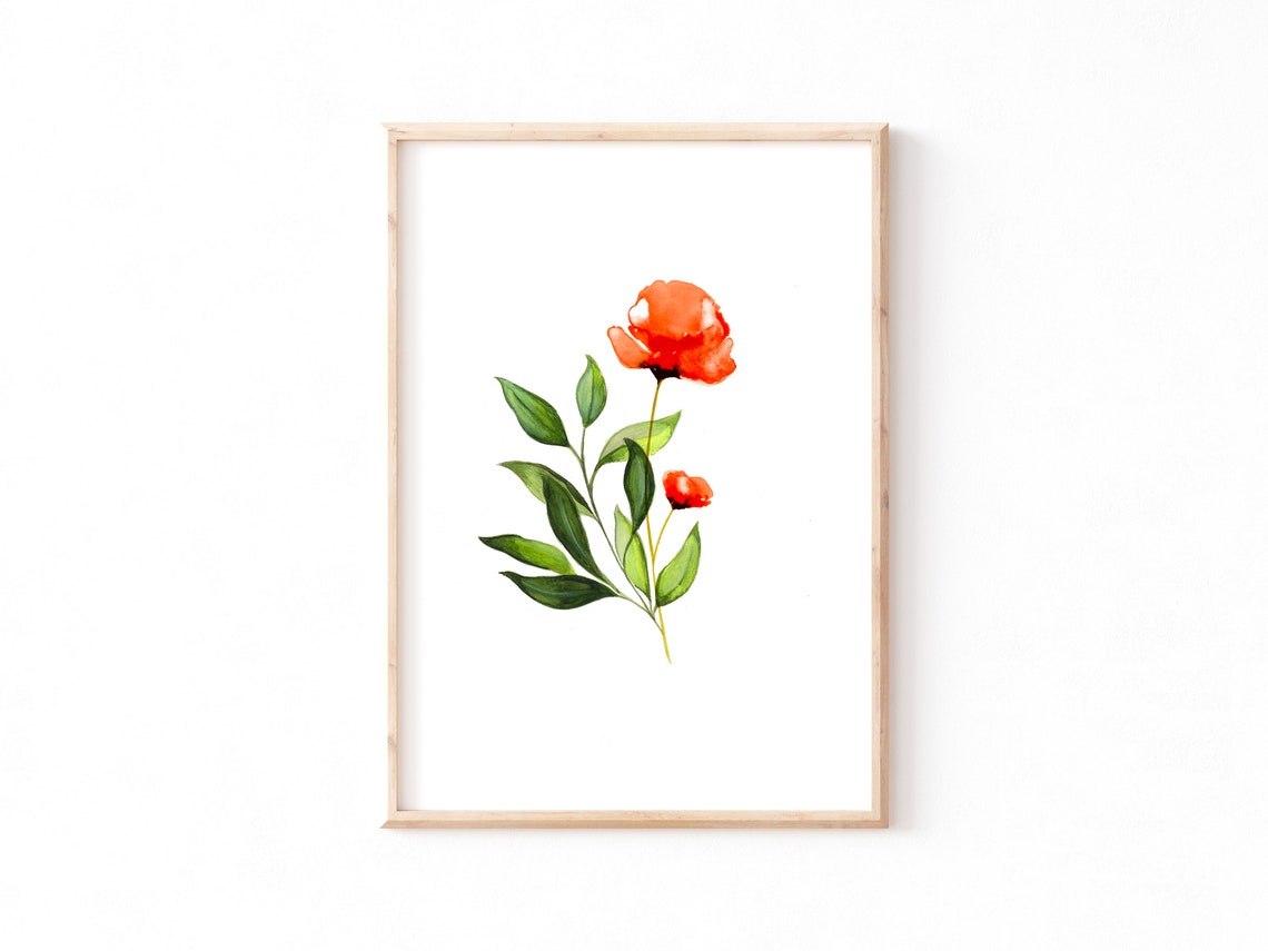 Botanical Gallery Wall Art Set of 8 Prints, 5x7 Flower Painting Set ...