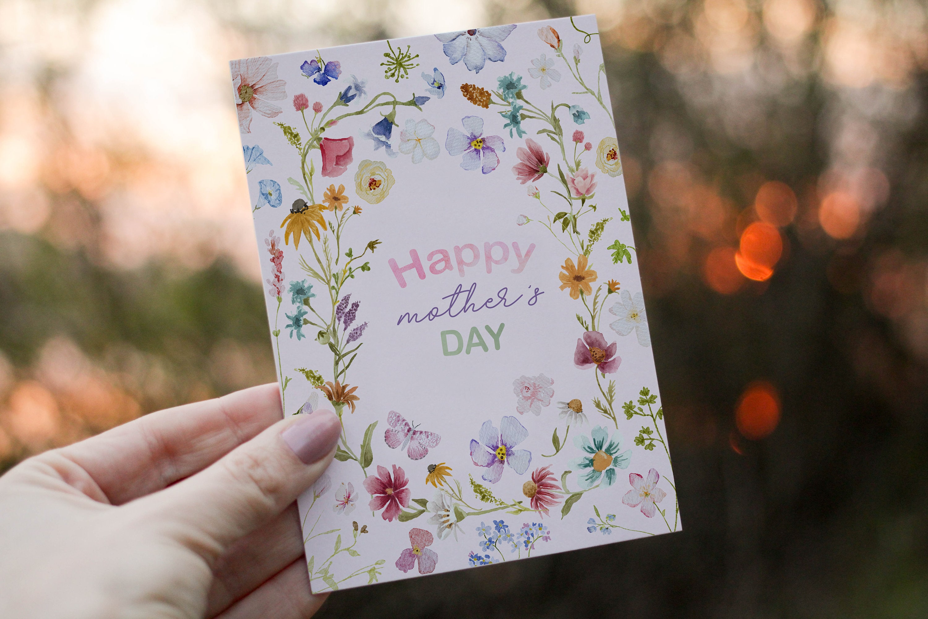 Happy Mothers Day Card, Gift for Mother, Printable 5x7 Flat Card ...