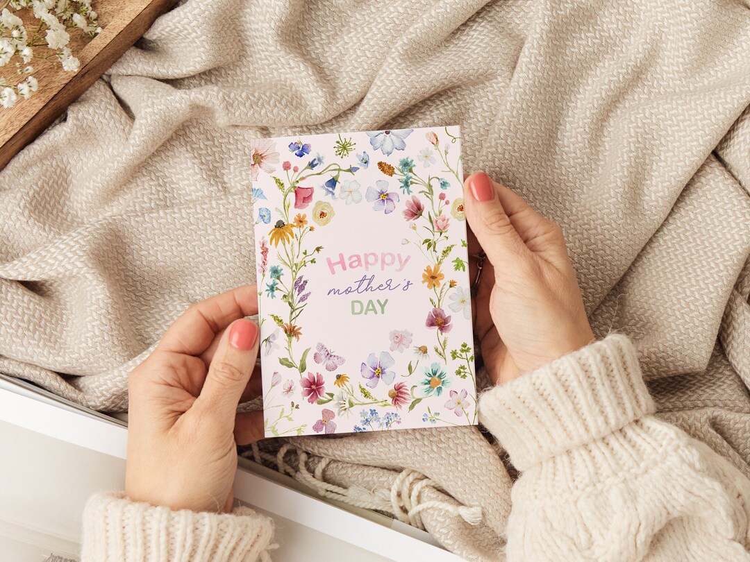Happy Mothers Day Card, Gift for Mother, Printable 5x7 Flat Card ...