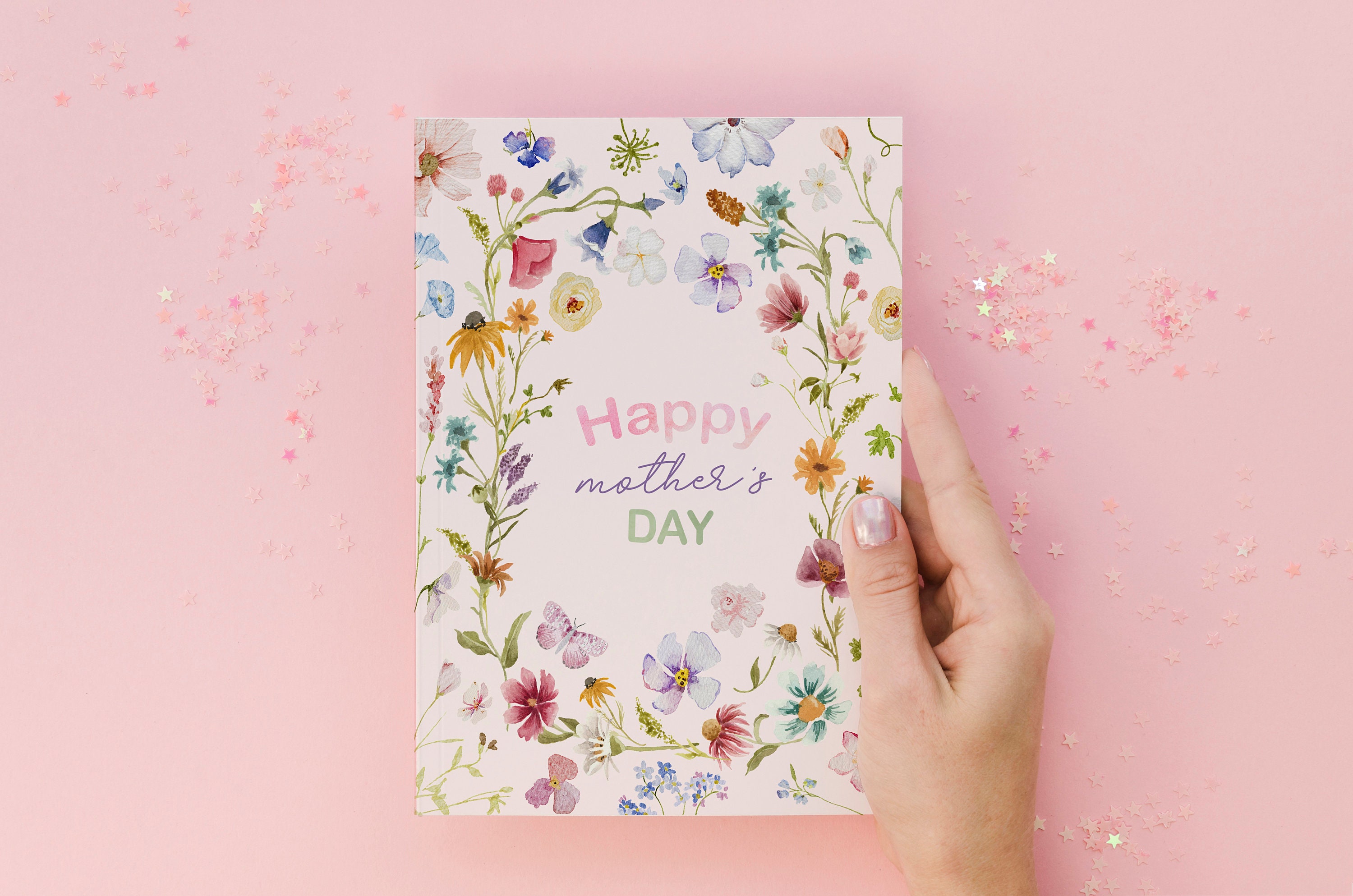 Happy Mothers Day Card, Gift for Mother, Printable 5x7 Flat Card ...