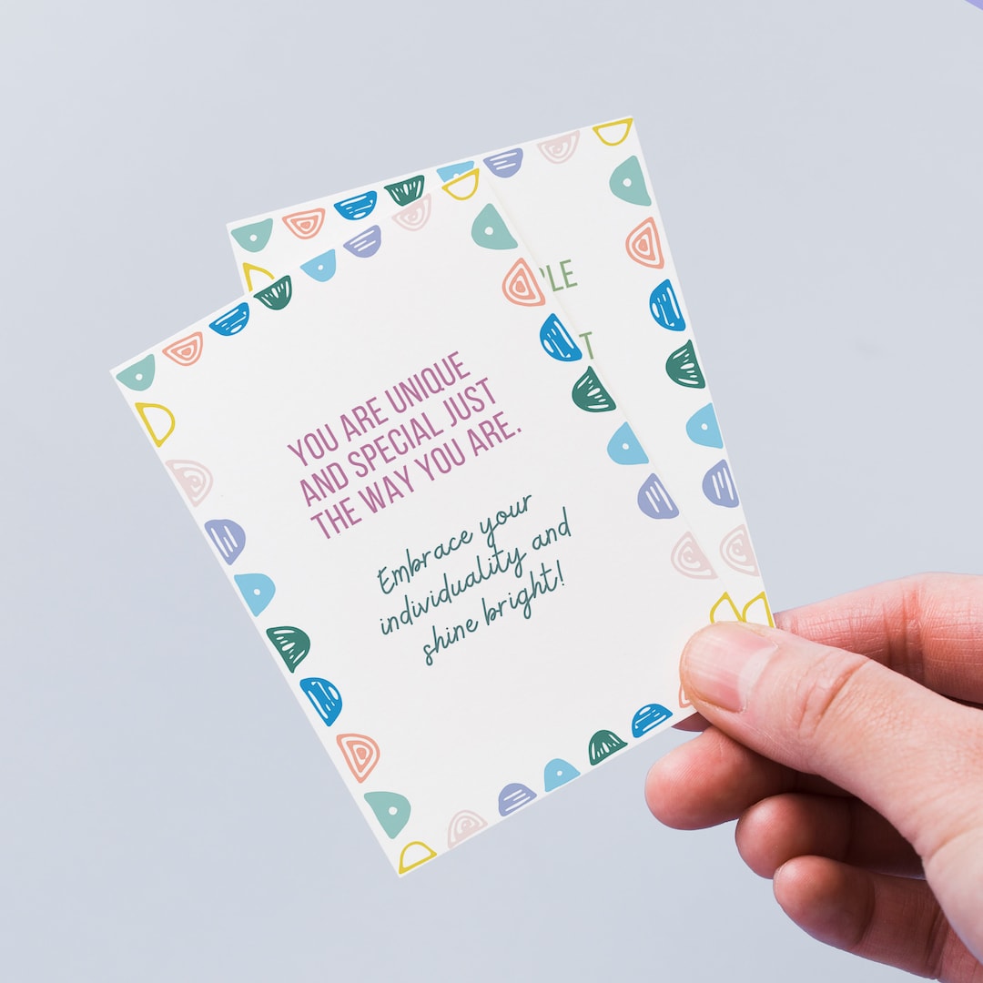 Motivational Quotes for Kids, Encouraging Notes, Inspirational Card Set ...