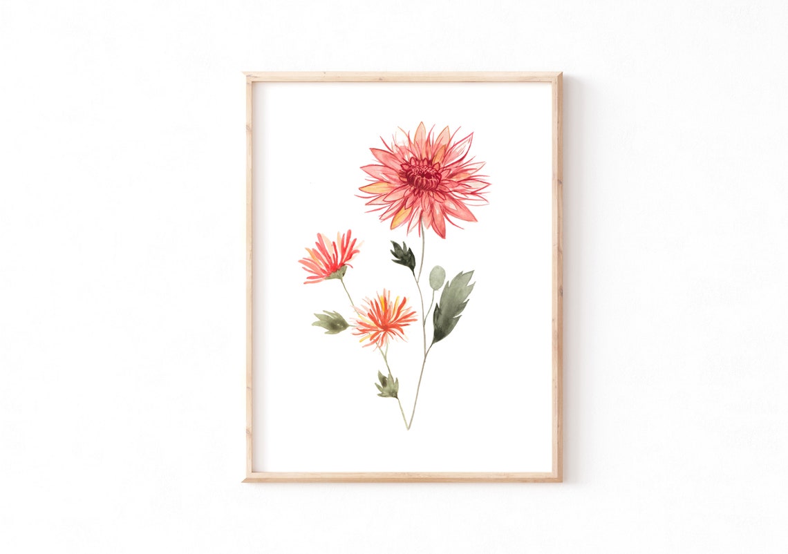 Botanical Gallery Wall Art Set of 8 Prints, 5x7 Flower Painting Set ...