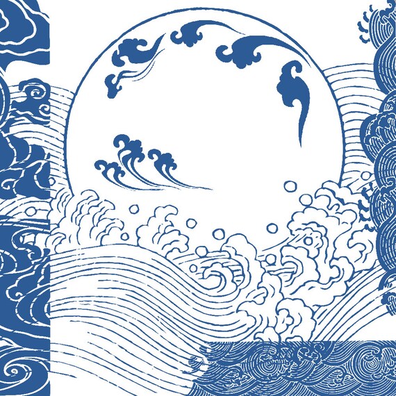 163 Individually Cropped Asian Clouds and Waves Digital - Etsy